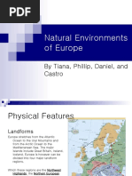 Physical Features of Europe | PDF | Europe | Mediterranean Sea
