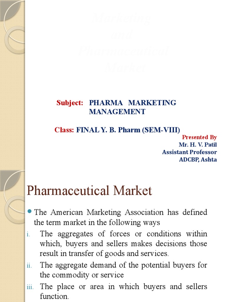 Pharma Marketing Management Overview | PDF | Marketing | Market ...