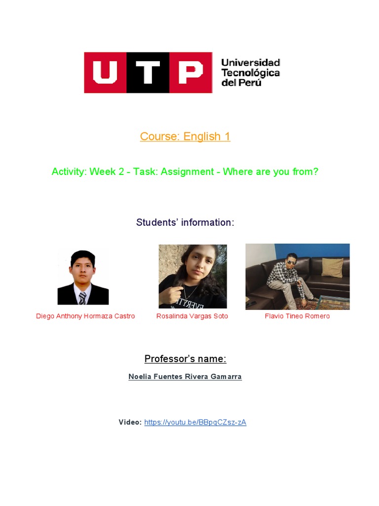 Week 3 - Task - Assignment - How Old Are You | PDF | Foreign Language Studies