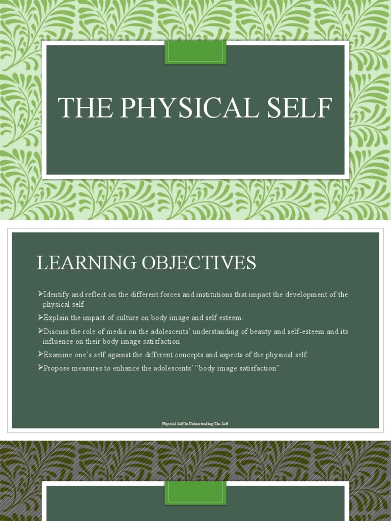 The Physical Self-Uts | PDF | Self Esteem | Adolescence