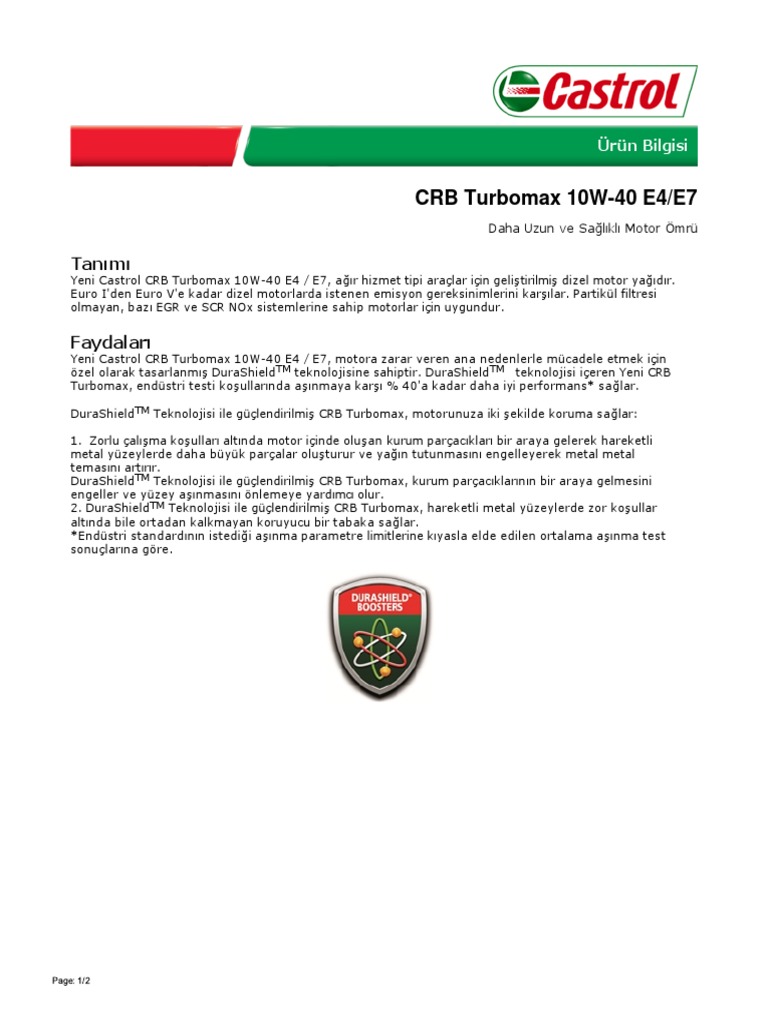 CRB 10w-40 | PDF
