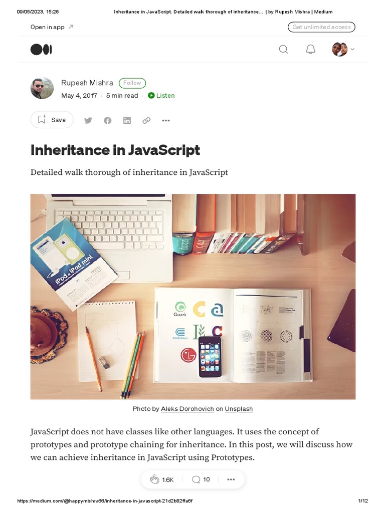 Inheritance in JavaScript. Detailed Walk Thorough of Inheritance - by Rupesh Mishra - Medium ...