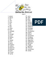 400 Spelling Bee Word List Every Level Easy Difficult and Impossible | PDF