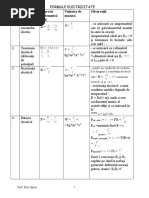 Electricitate Formule | PDF