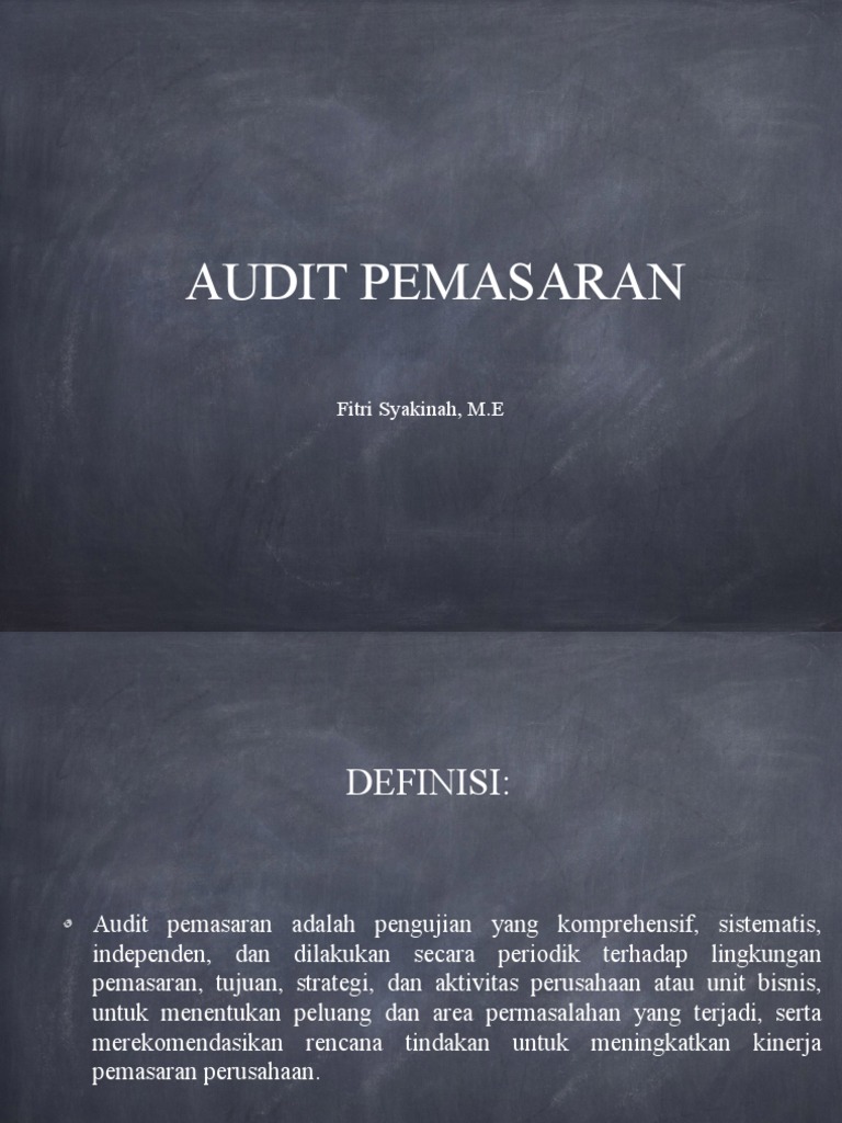 Audit Pemasaran: Definisi dan Manfaat | PDF | Karier & Perkembangan ...