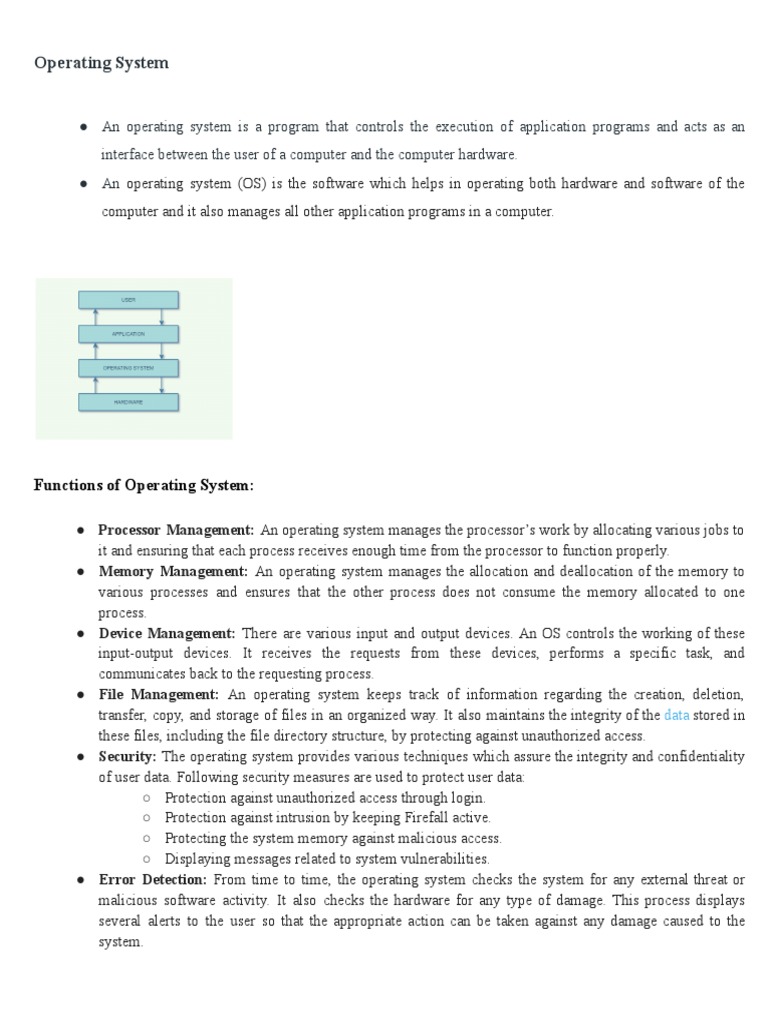 Operating System Unit I Part I Pdf Operating System Computer File
