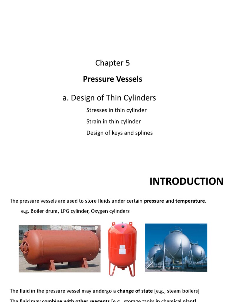 Machine Chapt5 Pressure Vessel | PDF | Stress (Mechanics) | Mechanical Engineering