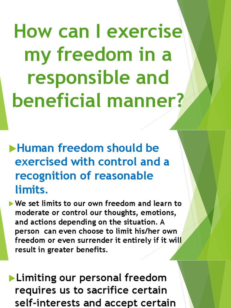 Responsible Freedom and Its Exercise | PDF | Free Will | Thought