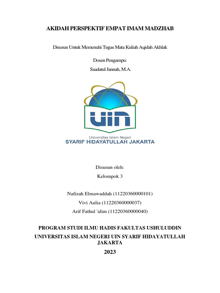 Konsep Aqidah Empat Imam | PDF