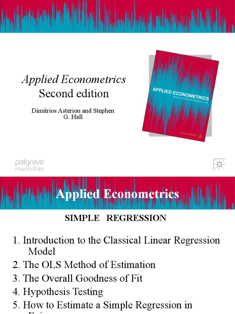 Chapter 03 - Simple Regression | PDF | Regression Analysis | Econometrics Chapter 03 - Simple Regression | PDF | Regression Analysis | Econometrics