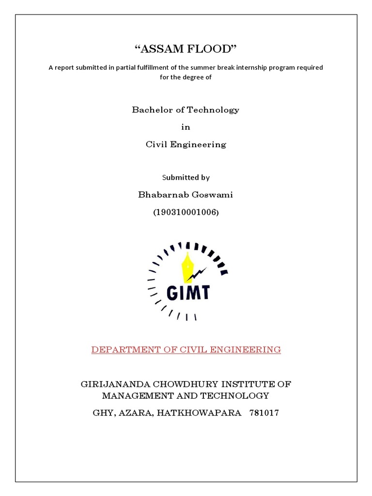 Internship Project 2020 | PDF | Water And The Environment | Environment