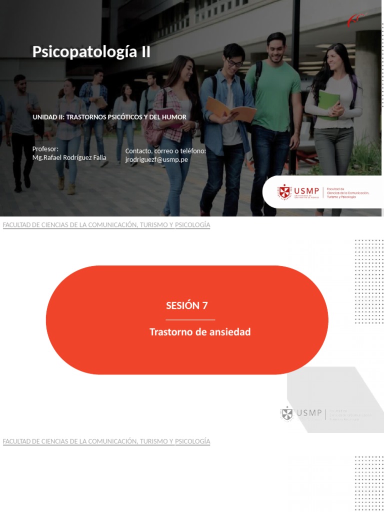 SESIÓN N°7 - Trastorno de Ansiedad | PDF | Ansiedad | Fobia