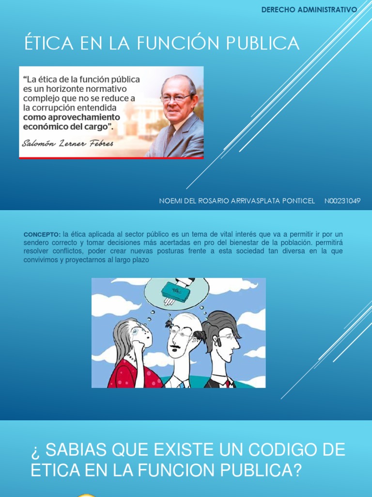 Ética en La Función Publica | PDF | Administración Pública | Toma de ...