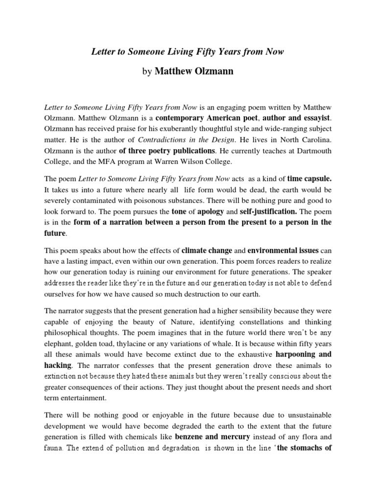 Letter To Someone Poem | Download Free PDF | Poetry | Thought