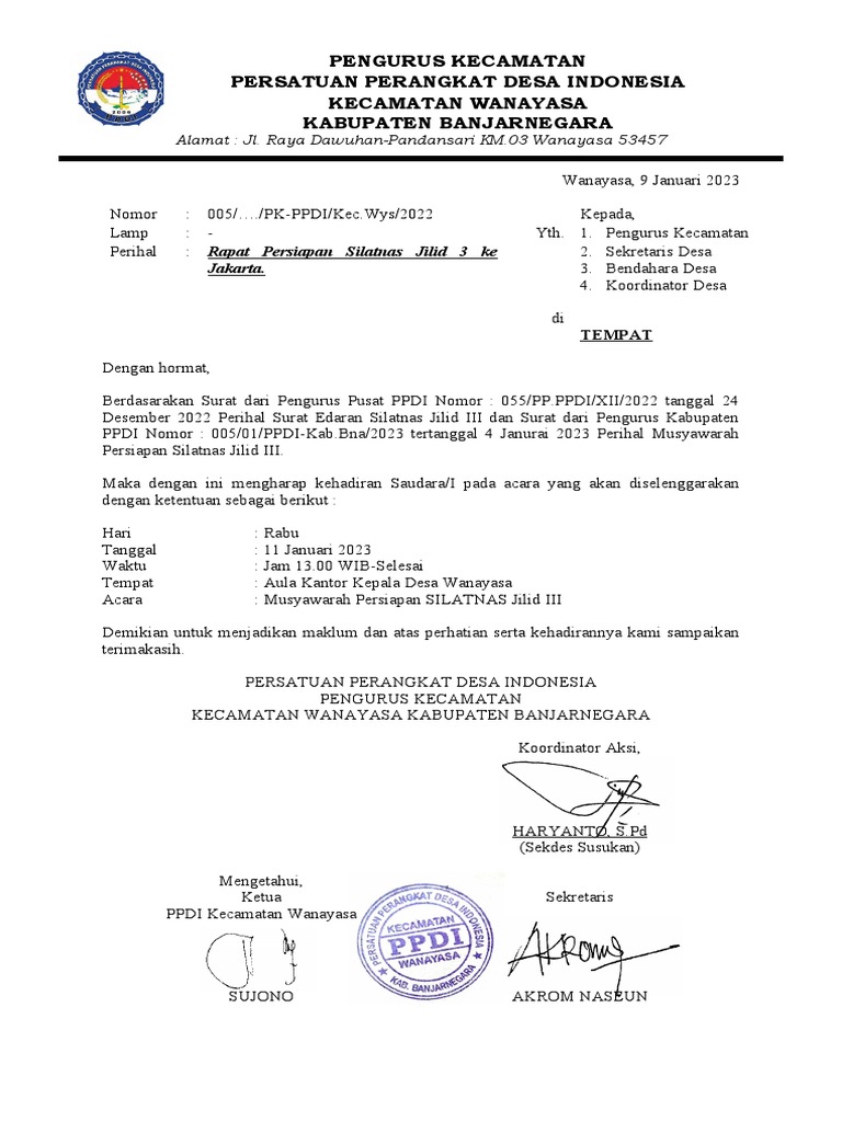 Undangan Ppdi Silatnas | PDF