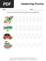 Tracing Patterns Worksheet | PDF