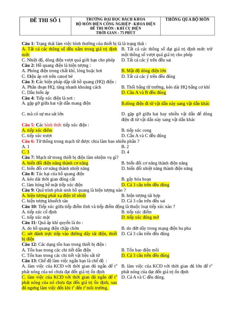 [123doc] - de-thi-mon-khi-cu-dien | PDF