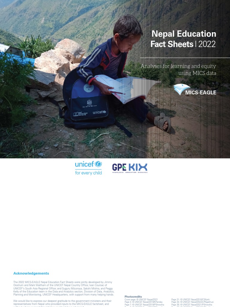 Nepal Education Fact Sheet 2022 | PDF