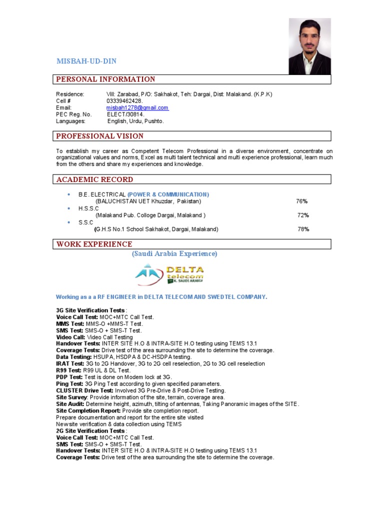 Misbah CV | PDF | Transmission Electron Microscopy | 3 G