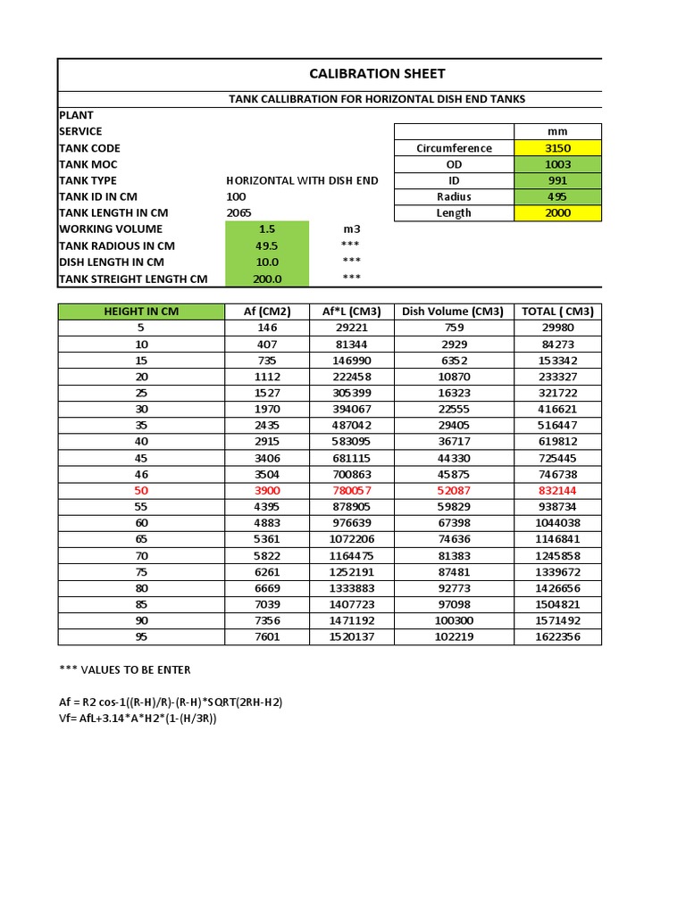 Horizontal Tank Volume | PDF | Geometry | Quantity