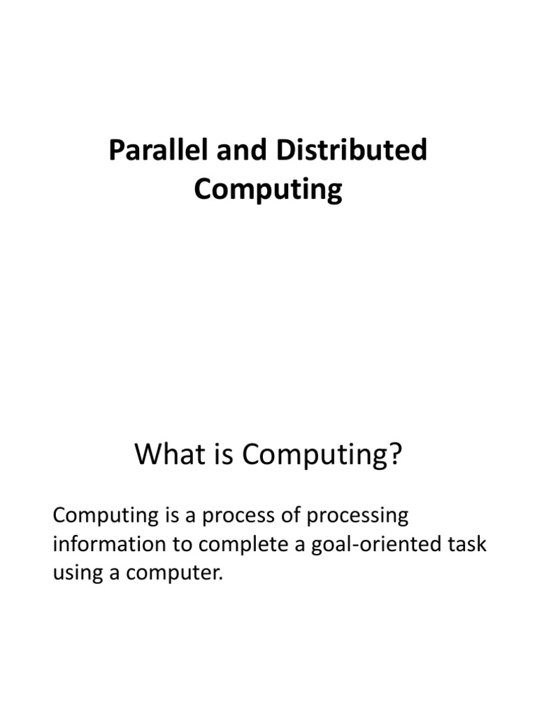 Lecture 01 - Introduction PDC | PDF | Parallel Computing | Distributed Computing