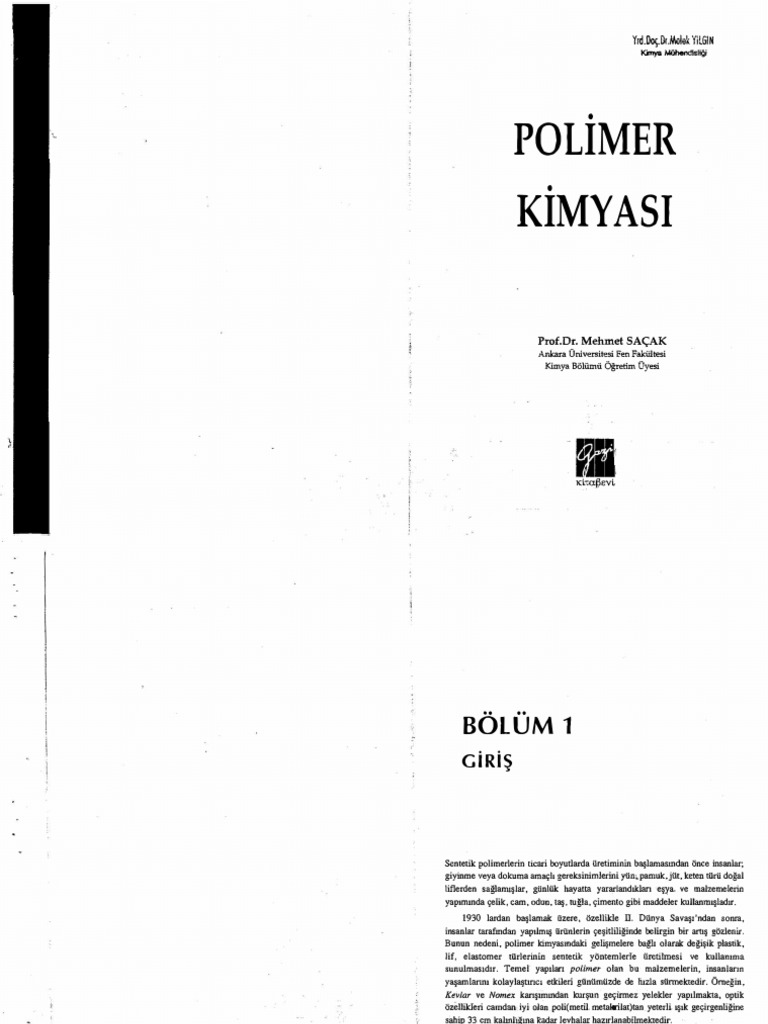 Polimer Kimyası Kitap | PDF