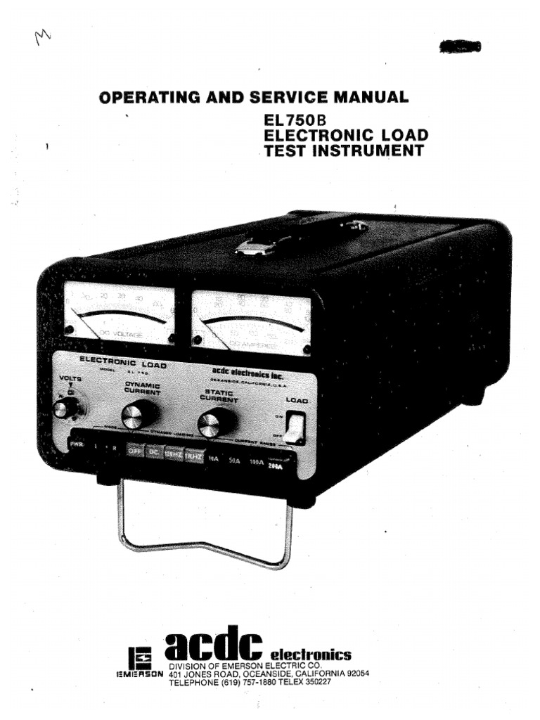 EL750B Operating & Service | PDF