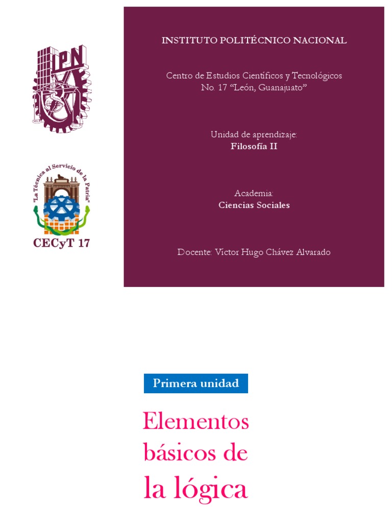 Unidad 1. Elementos Básicos de La Lógica | PDF | Lógica matemática ...