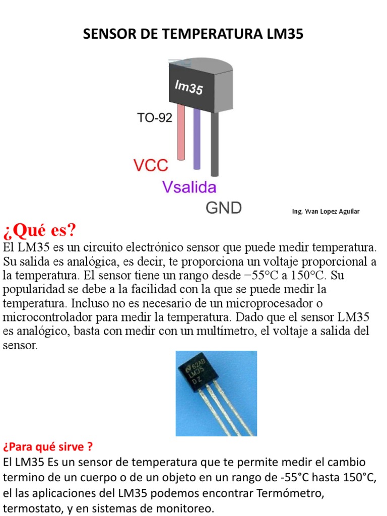 Guía del Sensor de Temperatura LM35 | PDF | Sensor | Temperatura
