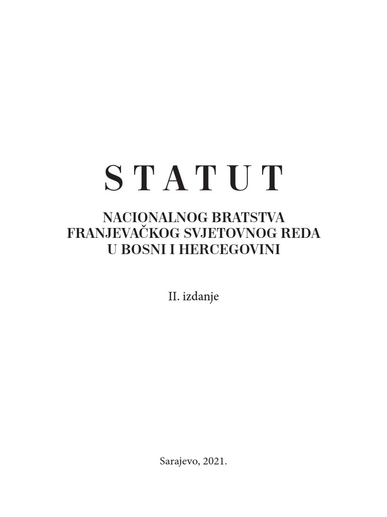 Statut FSR BiH | PDF