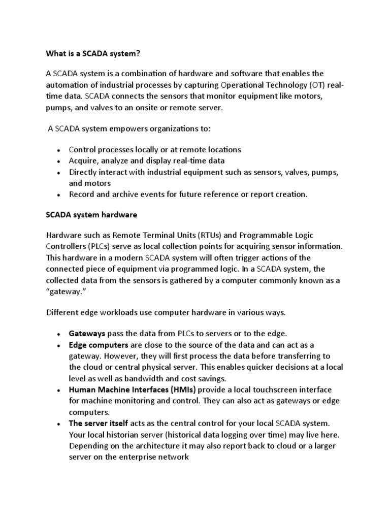 SCADA System | PDF | Scada | Programmable Logic Controller