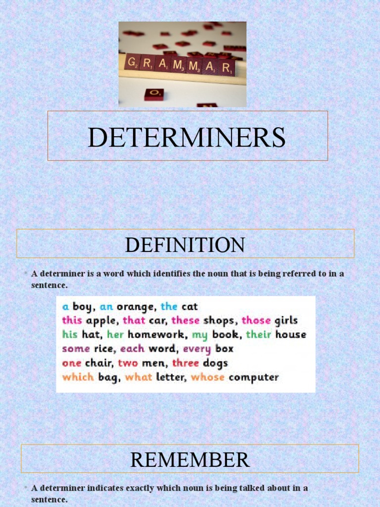 Determiners | PDF