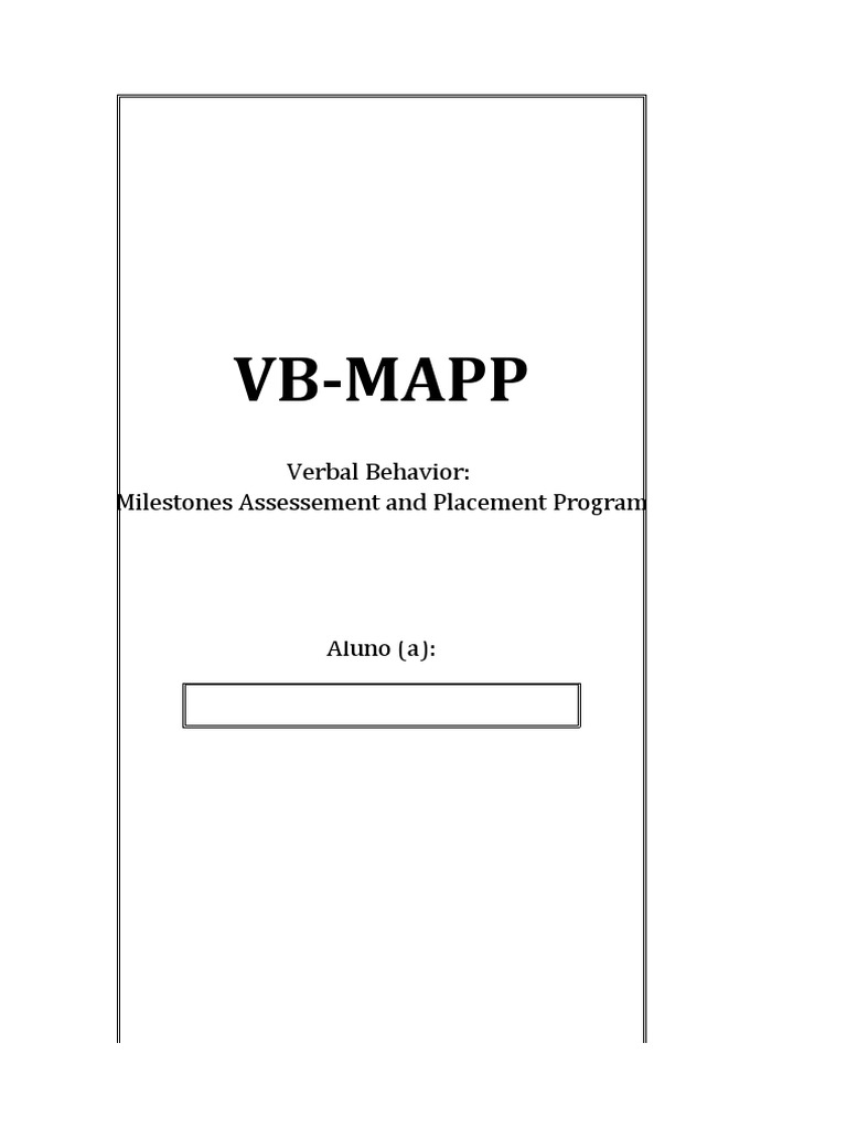VB Mapp | PDF | Brinquedos | Cor