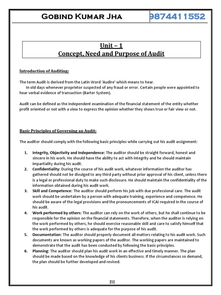 Auditing Book Gobind Kumar Jha | Download Free PDF | Financial Audit ...