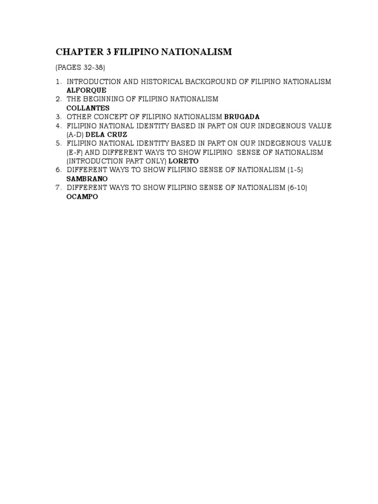 Filipino Nationalism Overview | PDF