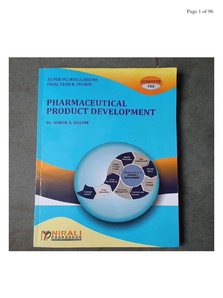PharmaLite - in Pharmaceutical Product Development Nirali Sem - 8 | PDF