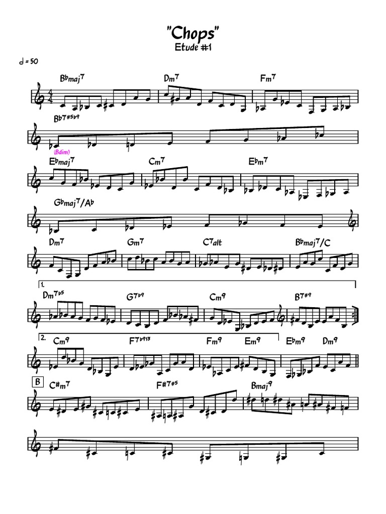 Chops - Etude #1 Revisited | PDF