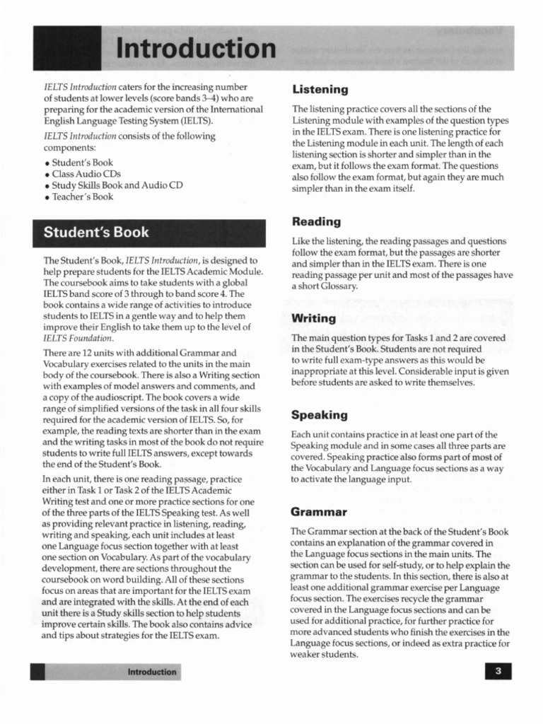 IELTS Introduction - Teacher's Book | PDF | International English ...