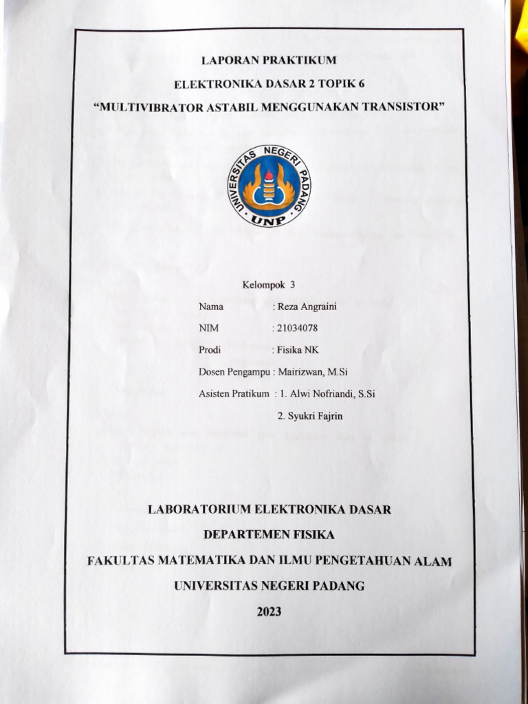 REZA ANGRAINI_21034078_TUGAS LAPRAK MULTIVIBRATOR ASTABIL MENGGUNAKAN ...
