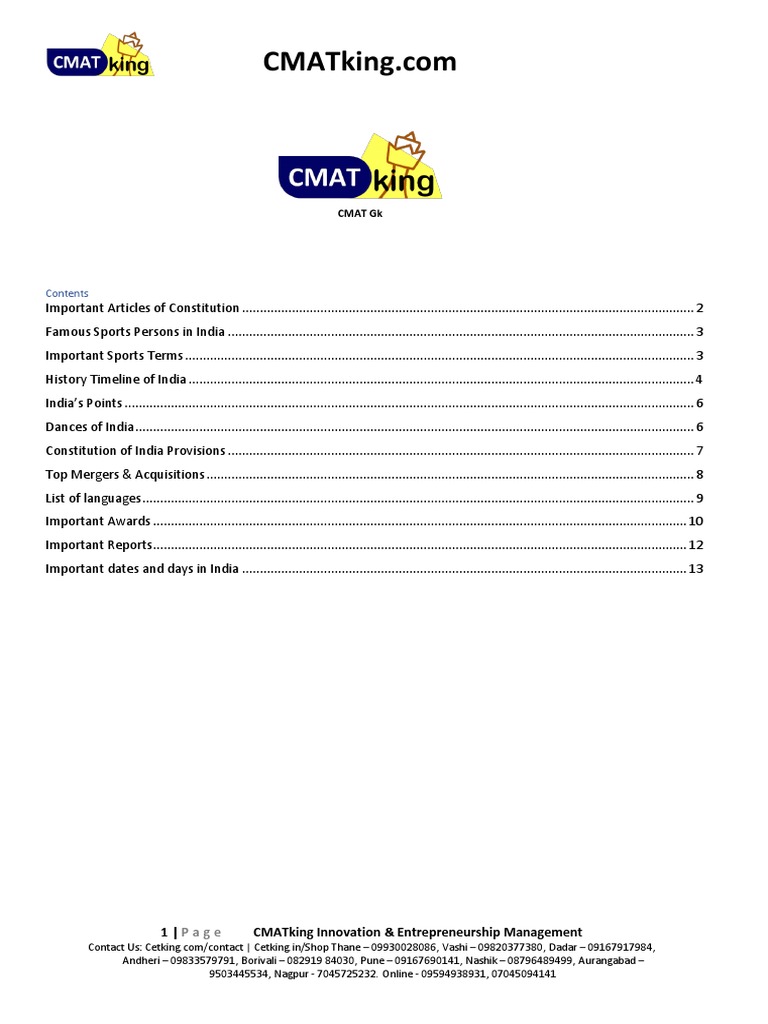CMATking GK Bible | PDF | Ashoka