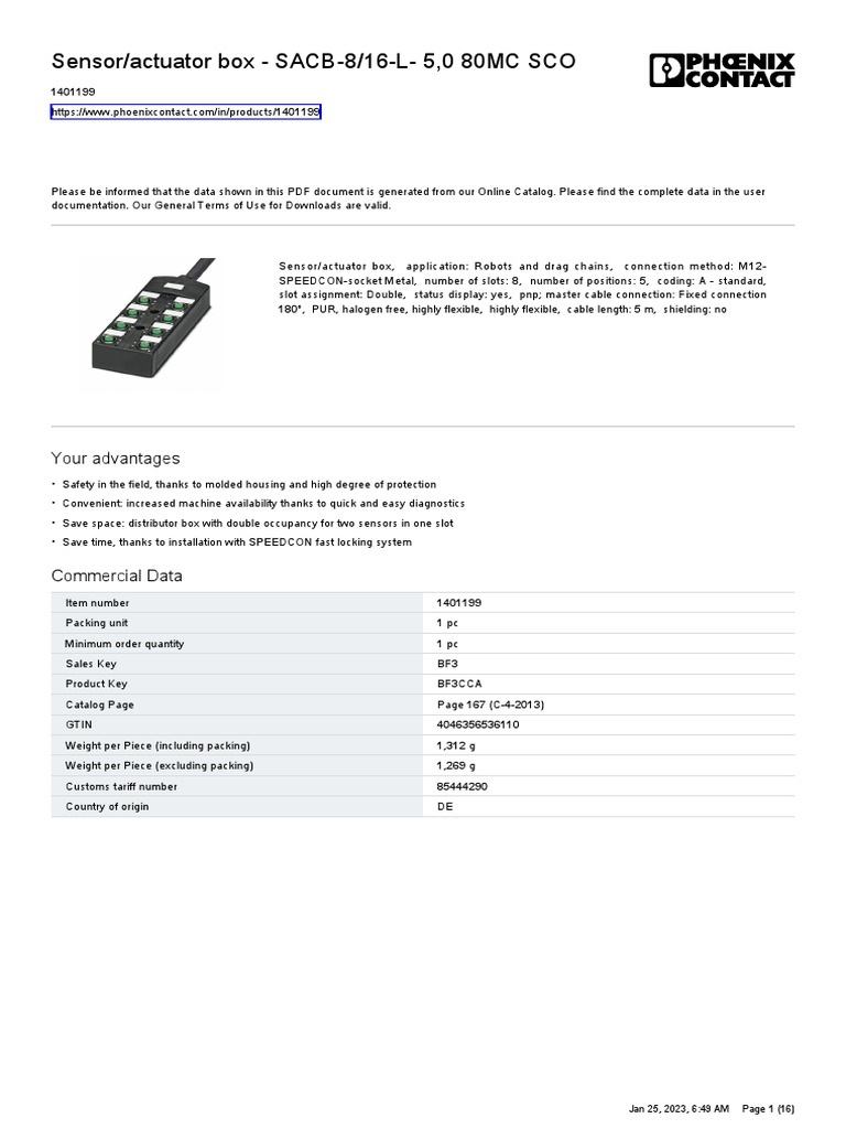 Phoenix Contact DATA SHEET | Download Free PDF | Wire | Electrical ...