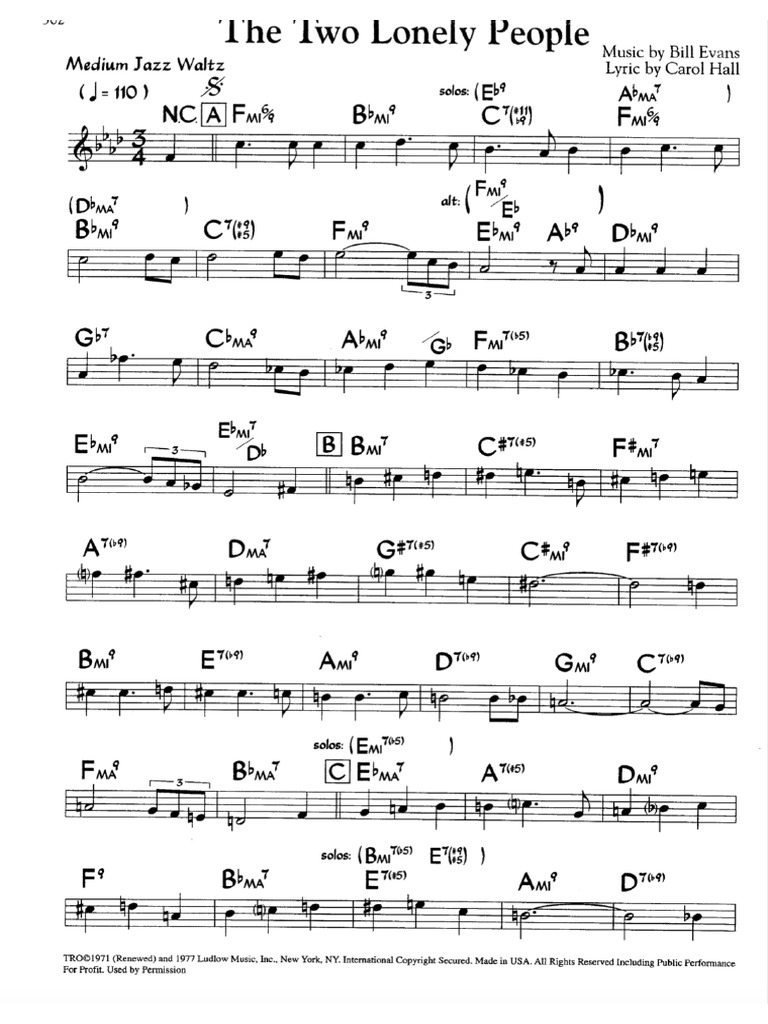 Two Lonely People | PDF