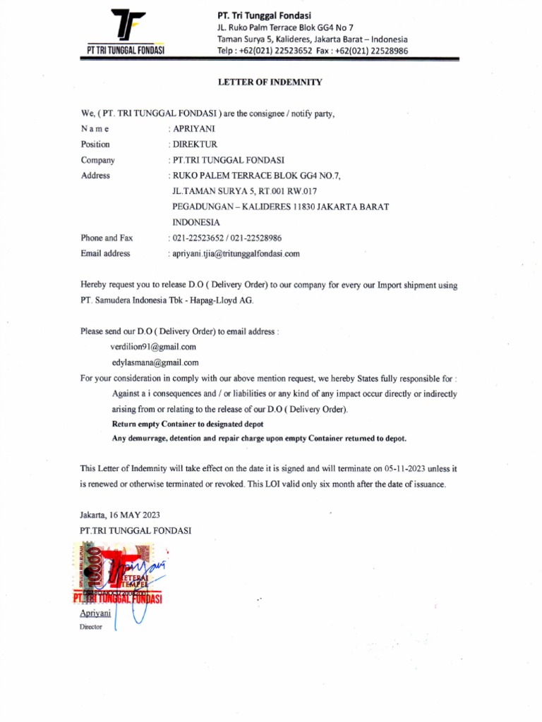 Loi Hapag-Lloyd TTF | PDF