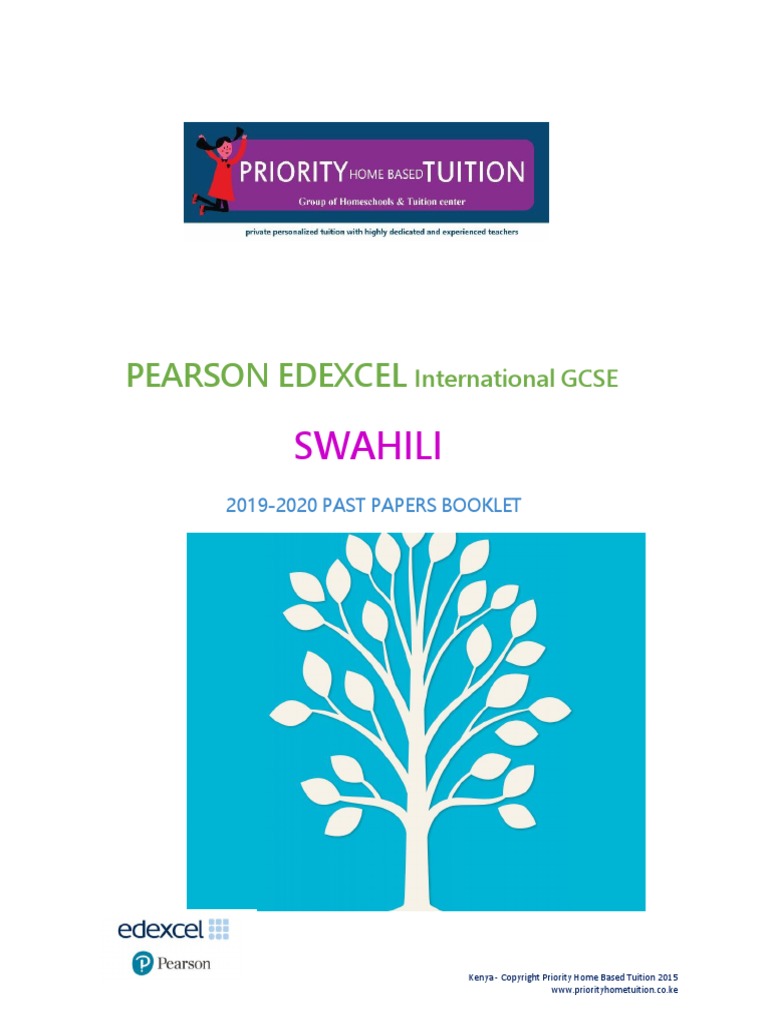 Edexcel Igcse-Swahili 2019-2020 Past Papers Booklet | PDF ...