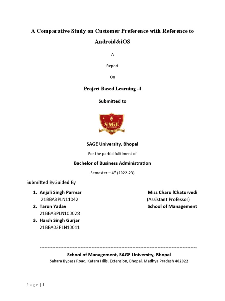 Project Based Learding - 4 | PDF | Ios | Android (Operating System)