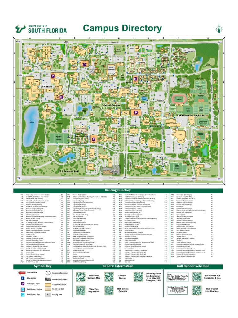 HTTPSWWW - Usf.eduadministrative Servicesparkingdocumentscampus Map Directory PDF | PDF