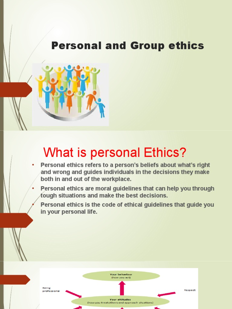 Personal and Group Ethics | PDF | Professional Ethics | Employment