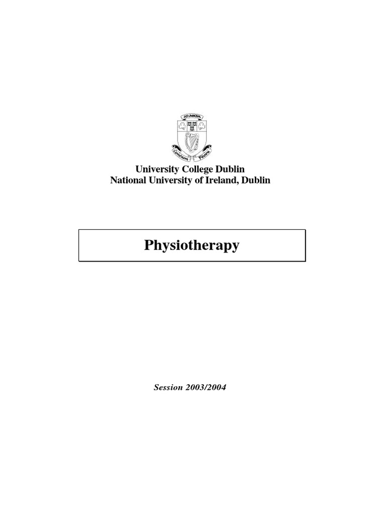 2003-4 Physiotherapy | PDF | Academic Degree | Master's Degree