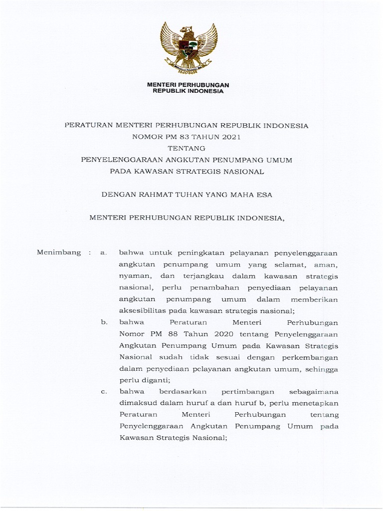 PM 83 Tahun 2021 | PDF