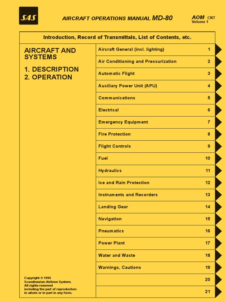Aom MD80 V1 | PDF | Takeoff | Vehicles